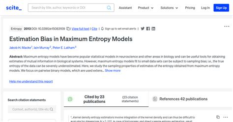 estimation bias in maximum entropy models