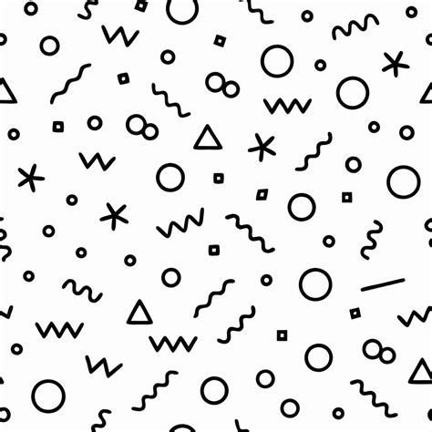 Premium Vector Black And White Geometric Pattern With Playful Shapes And Lines
