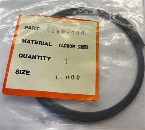 Retaining Snap Ring 5100400 Part 5100 400 Carbon Steel Size 4 000