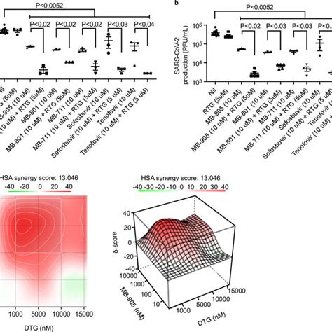 Synergistic Inhibition Of Sars Cov 2 Replication Through Combination Of Download Scientific