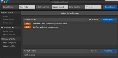 Updating My Time Factor Not Working Eventide Audio