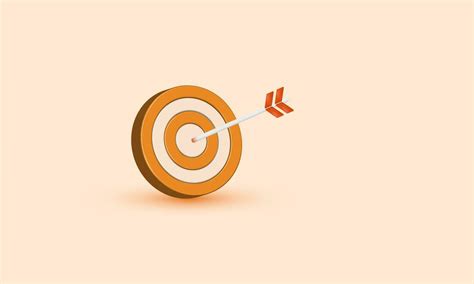 3d Realistic Cartoon Arrow Target Business Icon Trendy Modern Style Object Symbols Isolated On