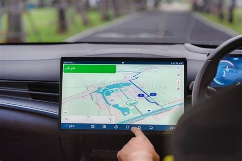Person Driving A Car With GPS Navigation Stock Image Image Of Internet Safety