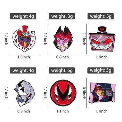 Hazbin Hotel Valentino Head Enamel Pin Distinct Enamel Pins