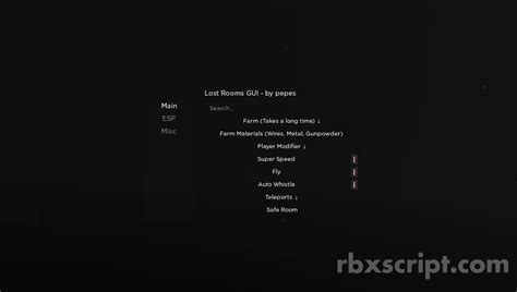 Lost Rooms Esp Material Esp Full Bright Scripts Rbxscript