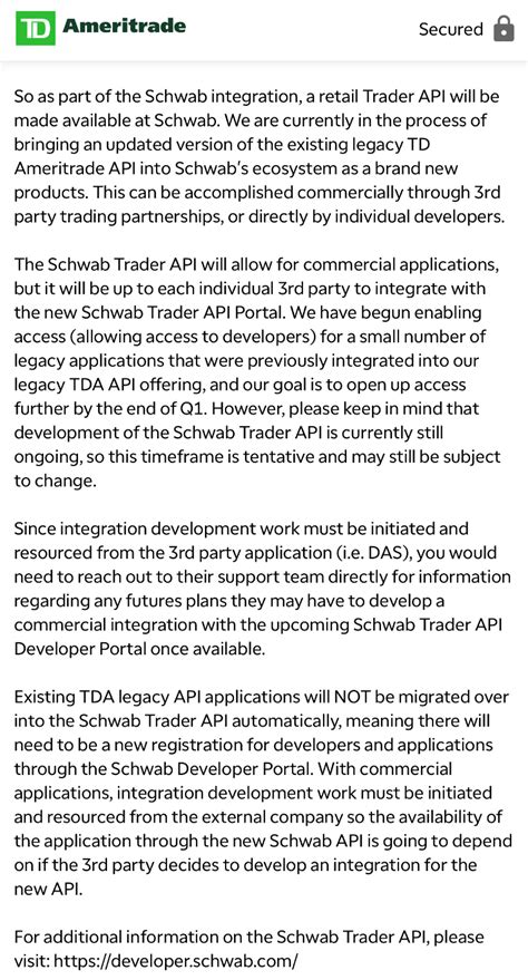 Schwab Api Update Support Medved Trader Forums