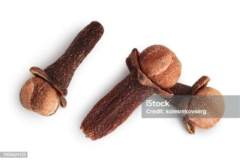 클리핑 경로와 흰색 배경에 고립 된 건조 향신료 정향 맨 위 보기입니다 플랫 레이 0명에 대한 스톡 사진 및 기타 이미지 0명 곡초류 꽃봉오리 Istock