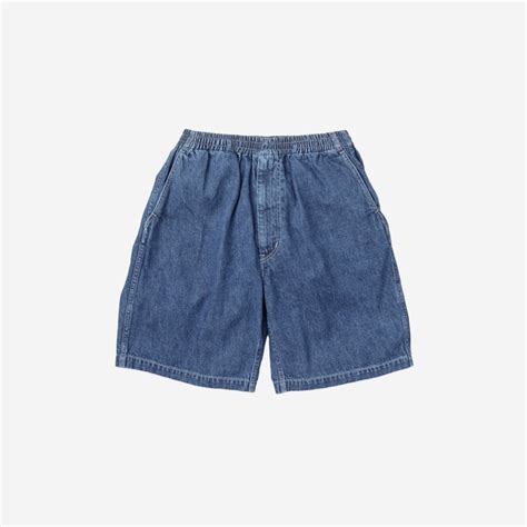 그라프페이퍼 데님 배기 쇼츠 페이드 인디고 Graphpaper Kream