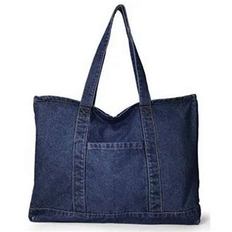 Dark Blue Cotton Denim Beach Tote Bag At Rs 360piece In Jodhpur Id