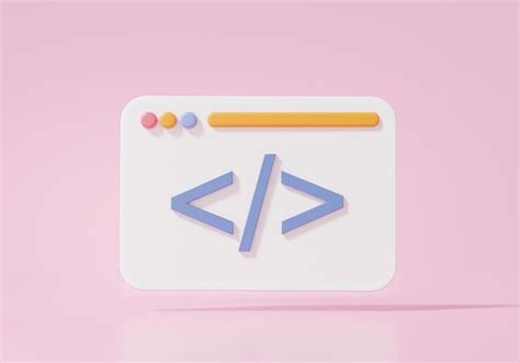 웹 uiux 디자인 소프트웨어 개발자 개념 분홍색 배경 프로그래밍 응용 프로그램 프로젝트 3d 렌더링 그림에 대한 코딩 언어