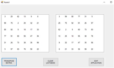 Solved Matrix Array Transposition Answer Has To Be In
