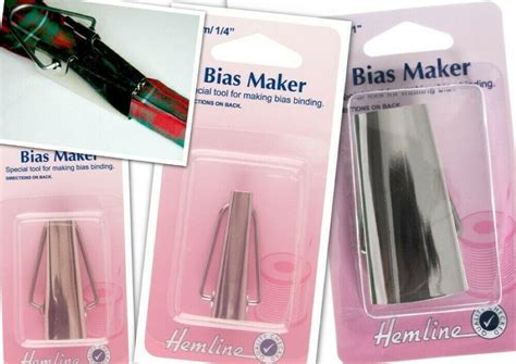 Bias Binding Makers Metal 6mm 12mm 25mm Or Set Of 3 Fabric Edging