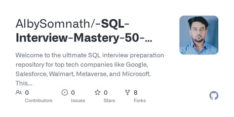 Github Aibysomnath Sql Interview Mastery 50 Leetcode Questions For Top Tech Companies