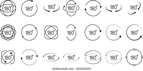 Degrees Vector Icons Set Round Stock Vector Royalty Free Shutterstock