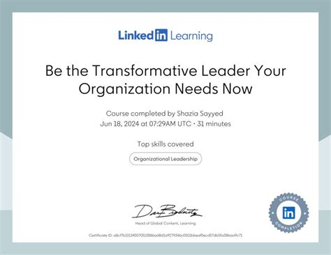 Shazia Sayyed On Linkedin Certificate Of Completion