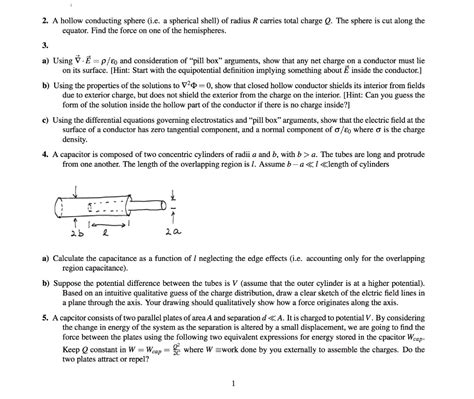 Solved A Hollow Conducting Sphere I E A Spherical Shell Of Radius R Carries A Total Charge Q