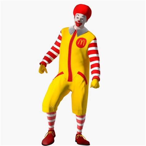 Modelo 3d El Payaso Ronald Mcdonald Preparado Para Cinema 4d