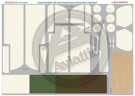 Sopwith Dolphin Cdl Clear Doped Linen Bleached Under Surfaces