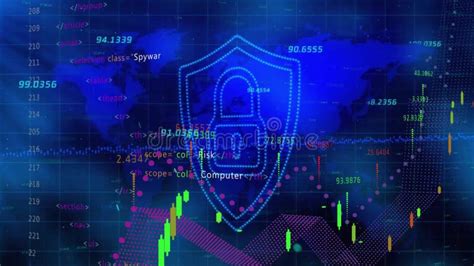 Animation Of Padlock And Data Processing Over World Map Stock Footage