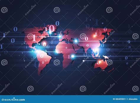 Binary Code Technology Background Stock Illustration Illustration Of Data Binary