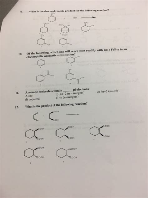 Solved What Is The Thermodynamic Product For The Following