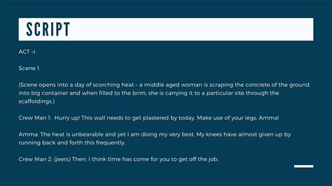 Creative Writing Tvc Script Behance