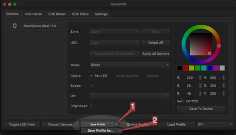 OpenRGB Getting Started Guide TOR HUD Knowledge Base