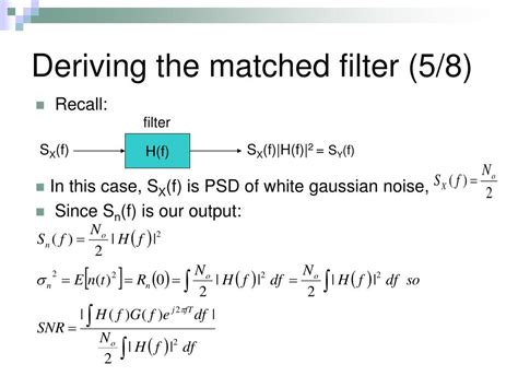 Signal Processing Matched Filter At Kevin Conger Blog