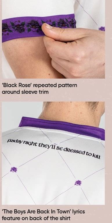 New Bohemians Thin Lizzy Jersey 2024 Oneills White And Purple Bohs Fc