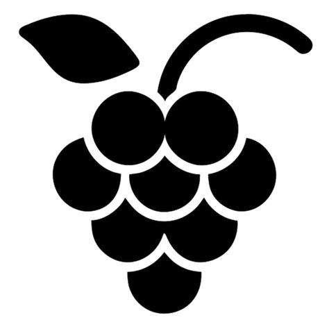 Pictograma Del Icono De La Uva Vector Premium
