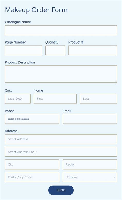 Makeup Consultation Form Examples