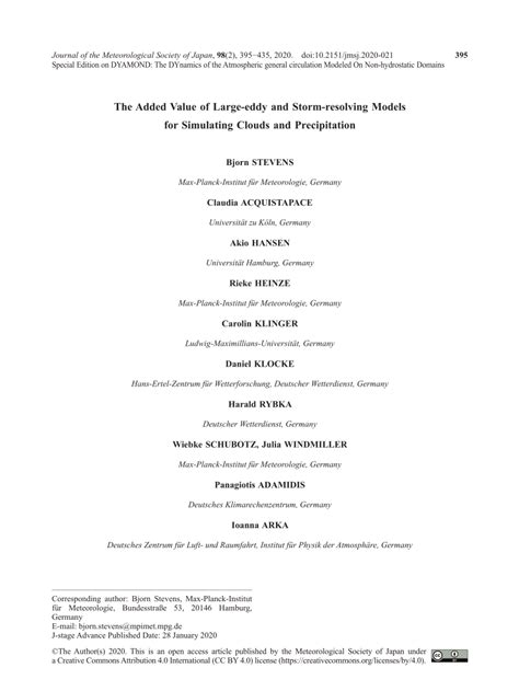pdf the added value of large eddy and storm resolving models for