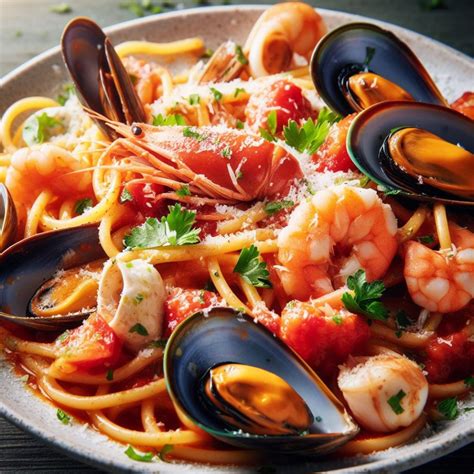 Delicious Seafood Linguine