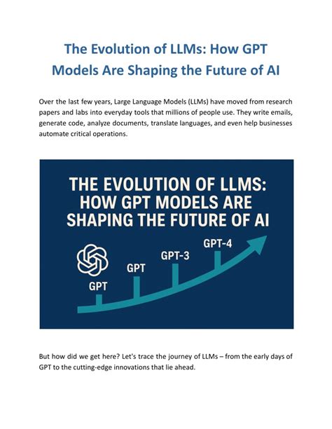 ppt the evolution of llms how gpt models are shaping the future of ai powerpoint presentation