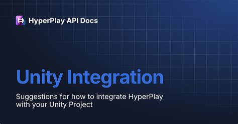 Unity Integration | Docs