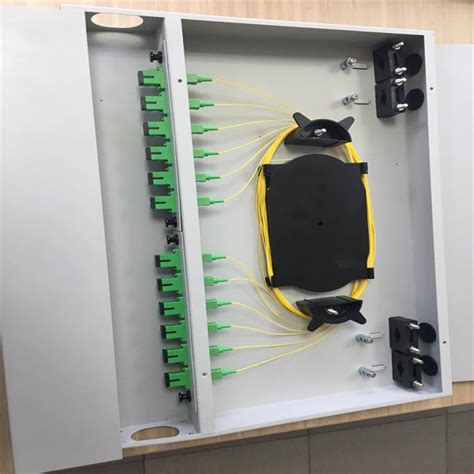 Wall Mounted Odf Box 12 Cores Outdoor Fiber Optic Terminal Box