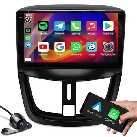 Kit Multimídia 9 Polegadas Sistema Android Carplay E Moldura Parcelamento Sem Juros