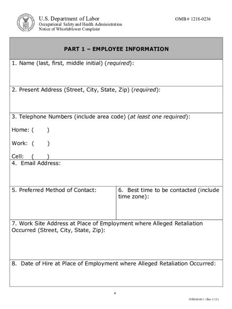 Notice Of Whistleblower Complaint 2013 2021 Fill And Sign Printable