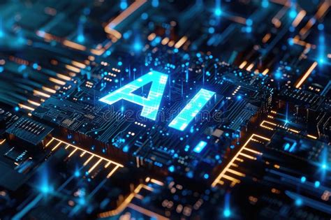 Ai Text On Cpu Circuit Board Artificial Intelligence Concept Ai