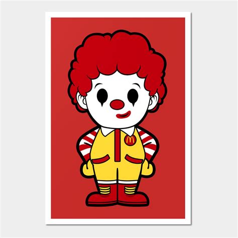 Ronald Mcdonald Chibi Wall And Art Print Mcdonalds Art Chibi Art Toy