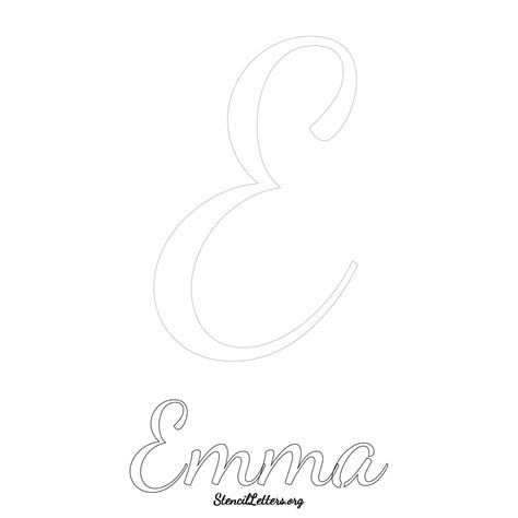 Emma Free Printable Name Stencils With 6 Unique Typography Styles And