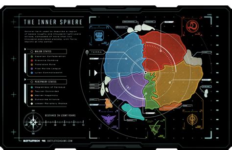 Battletech Universe Inner Sphere 3025 Map