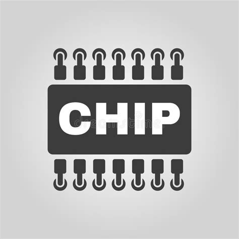 The Cpu Icon Microprocessor And Processor Symbol Stock Vector Illustration Of Computer Chip