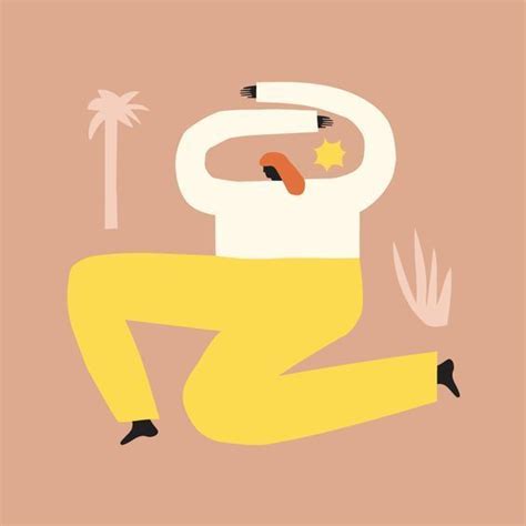 Honey Rust Risograph Print Illustration Illustration Art