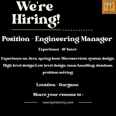 Talentoj On Linkedin Engineeringmanager Hiringalert Telecomjobs Systemdesign Java