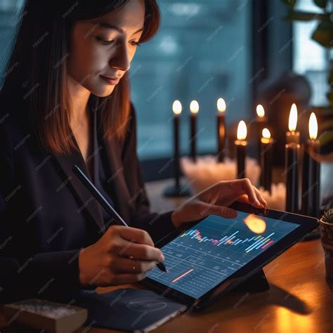 Premium Ai Image Business Person Analyzing Financial Chart