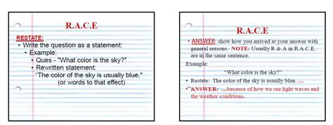 For Constructed Response Questions Use Race
