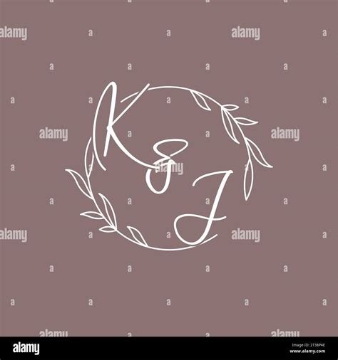 Kj Wedding Initials Monogram Logo Ideas Vector Graphic Stock Vector Image And Art Alamy