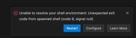 VScode进入报错code signal null error