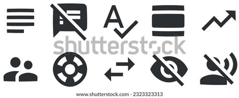 Set 10 Icons Actions Vector Collection Stock Vector Royalty Free 2323323313 Shutterstock